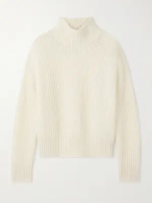 LISA YANG Ribbed Cashmere Turtleneck Sweater