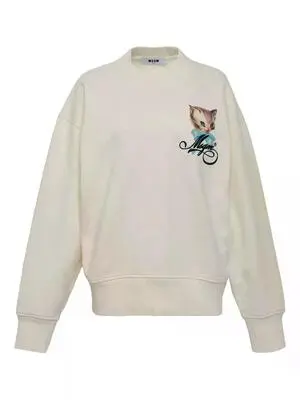 MSGM Kitten Motif Sweatshirt