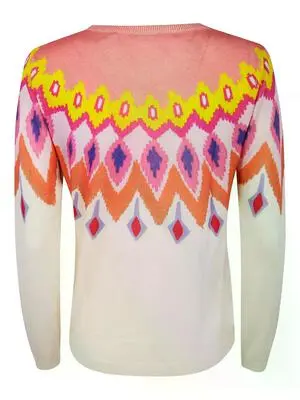 IN BED WITH YOU Abstract-print Wool Sweater - Pink