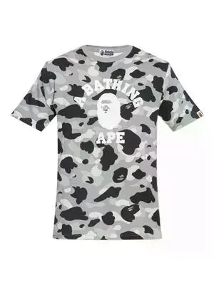 A BATHING APE® Ape Head Camo-print T-shirt - Grey