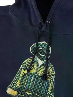 DRX FARMAXY FOR LN-CC Graphic-print Hoodie - Blue