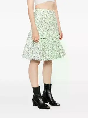 Rokh Floral-print Midi Skirt