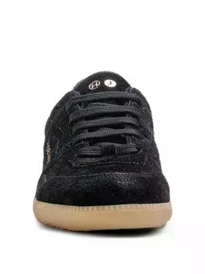 HIDE&JACK Logo-print Suede Sneakers - Black