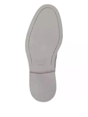 Brunello Cucinelli Penny Suede Loafers - Neutrals