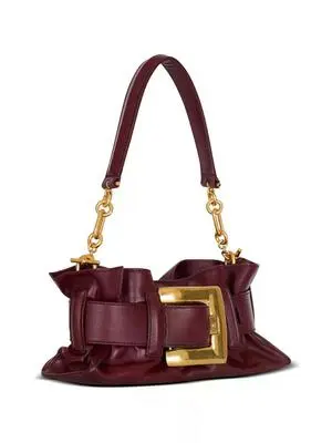Balmain Anthem Buckle-embellished Clutch