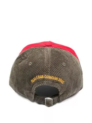 Dsquared2 Patch-detail Corduroy Baseball Cap - Red