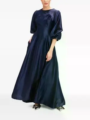 BARUNI Rula Embellished Puff-sleeve Dress