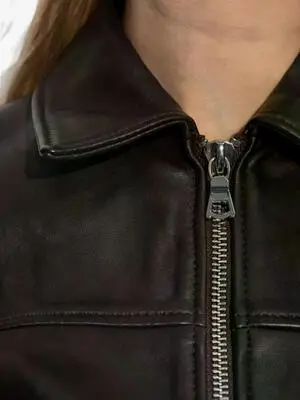 Officine Générale Leather Zip-up Jacket