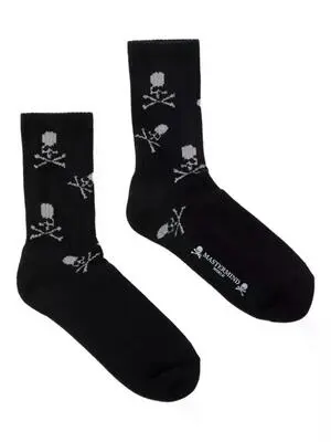 MASTERMIND WORLD Skull-jacquard Socks - Black
