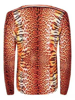 IN BED WITH YOU Leopard-print Wool Sweater