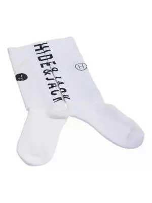 HIDE&JACK Logo-print Socks - White