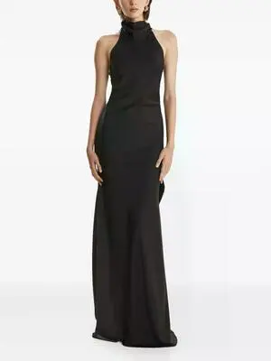 2310 STUDIO Halterneck Draped Maxi Dress