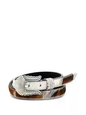 KATE CATE Calf-hair Belt - Brown