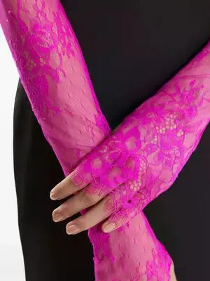 2310 STUDIO Lace-detailed Long Gloves
