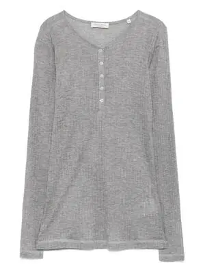 Marc O'polo Button-up Ribbed Henley Top