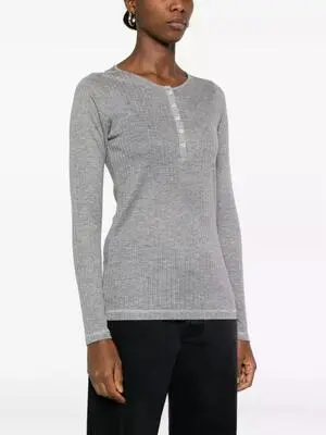 Marc O'polo Button-up Ribbed Henley Top
