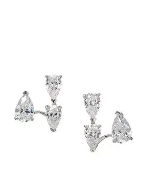 ANABELA CHAN Floating Nova Diamond Huggie Earrings - Silver
