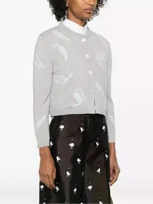 Thom Browne Feather-intarsia Cardigan