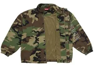 Supreme Embroidered Ripstop Track Jacket - Woodland Camo
