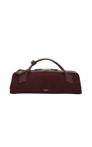 Alaïa Le Teckel Leather Clutch - Burgundy