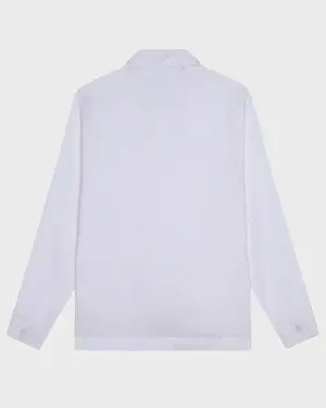 Vilebrequin Linen Solid Overshirt Jacket Corentin - White