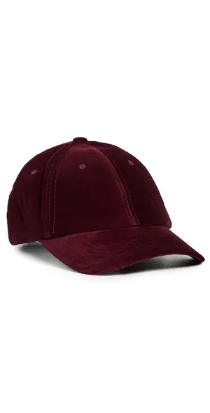 WALES BONNER Corduroy Cap - Burgundy
