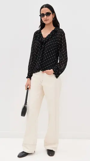 Rails Honora Polka Dot Blouse
