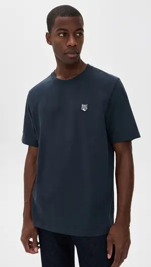 Maison Kitsuné Grey Fox Head Patch Comfort Tee