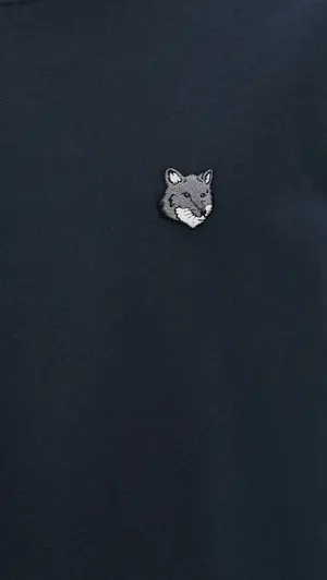 Maison Kitsuné Grey Fox Head Patch Comfort Tee