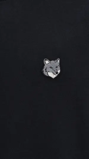 Maison Kitsuné Grey Fox Head Patch Comfort Tee