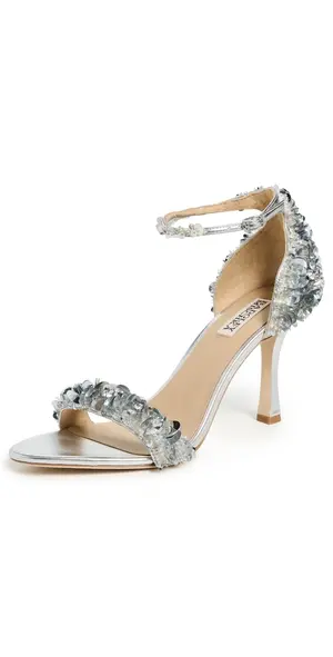 Badgley Mischka Venus Heeled Sandals - Silver Metallic