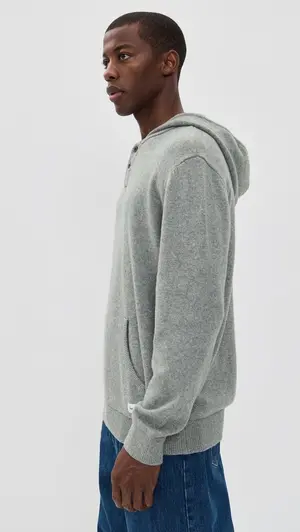 KATIN Hayes Hooded Henley Sweater