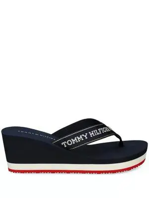 Tommy Hilfiger Logo-detail Wedge Flip-flops