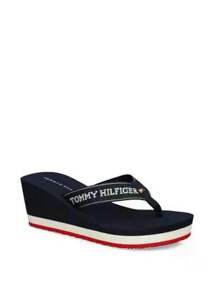 Tommy Hilfiger Logo-detail Wedge Flip-flops