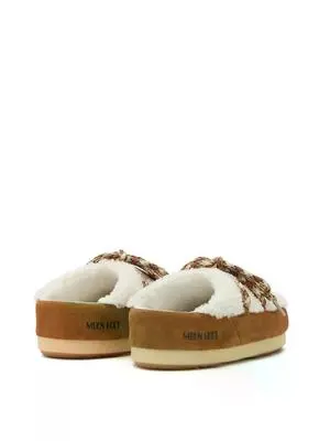 Moon Boot Evx Shearling Lace-up Mules - White