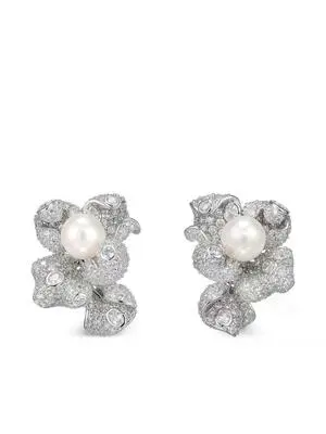 ANABELA CHAN Blossom Pearl And Diamond Earrings - White