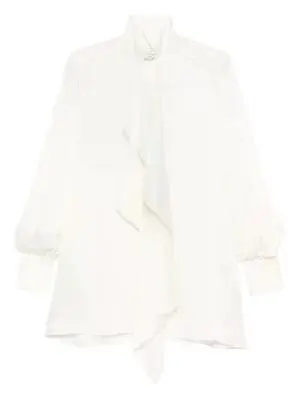 Sacai Ruffled High-neck Blouse