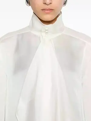 Sacai Ruffled High-neck Blouse