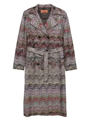 Missoni Missoni Multicolor Viscose Blend Trench Coat - Multicolour
