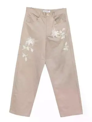 BLUEMARBLE Bead-embroidered Pants - Neutrals