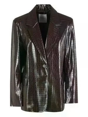 ISABELLE BLANCHE Crocodile-effect Blazer