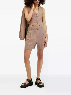 ALLSAINTS Pleated Cuffed Shorts