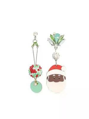 AMIR SLAMA Christmas-motif Asymmetric Earrings - Silver