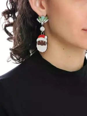 AMIR SLAMA Christmas-motif Asymmetric Earrings - Silver