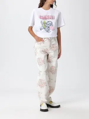 GANNI Floral Print Jeans