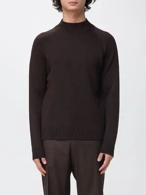 ZANONE High Neck Ribbed Sweater - Brown