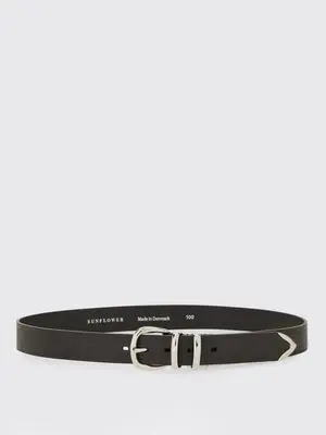 SUNFLOWER Leather Belt - Black