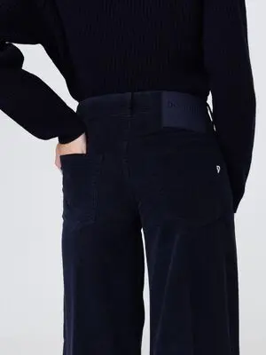 DONDUP Wide-leg Corduroy Trousers - Blue