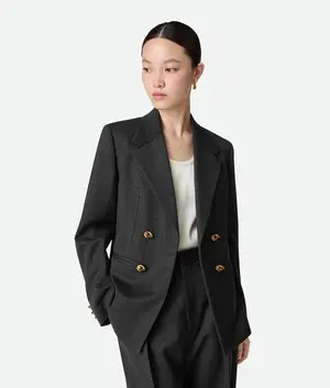 BOTTEGA  VENETA Mouline Wool Twill Jacket