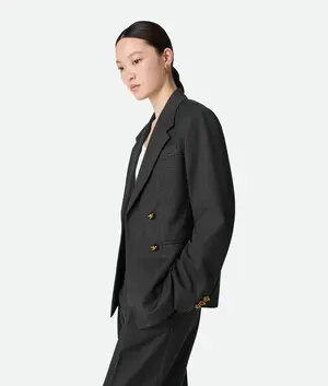 BOTTEGA  VENETA Mouline Wool Twill Jacket